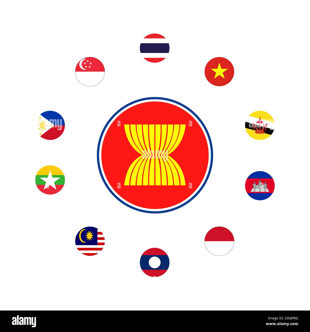 Asian countries national flag Cut Out Stock Images & Pictures - Alamy