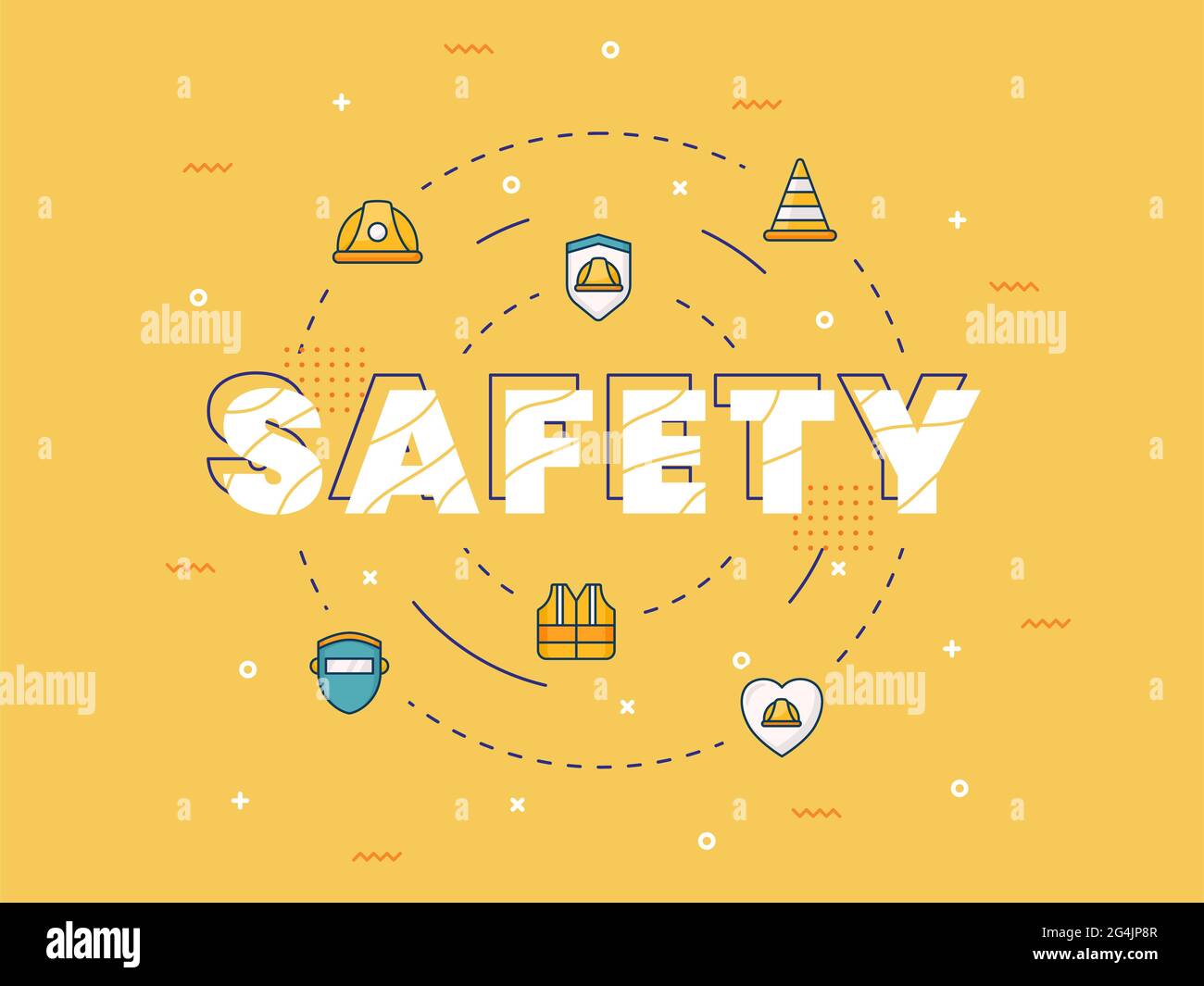 safety typography calligraphy lettering word art with fill filled color ...