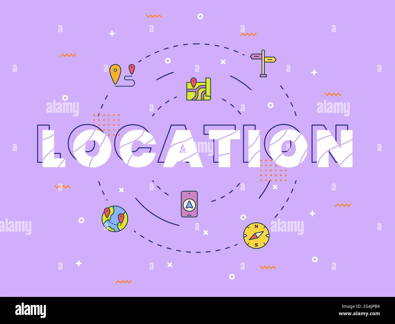 location typography calligraphy lettering word art with fill filled ...