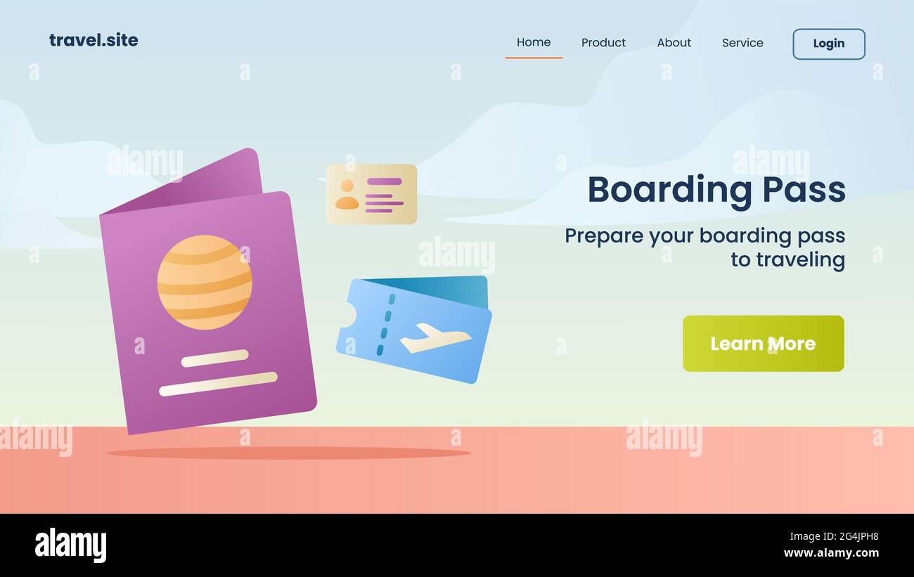 boarding pass campaign for web website home homepage landing page ...