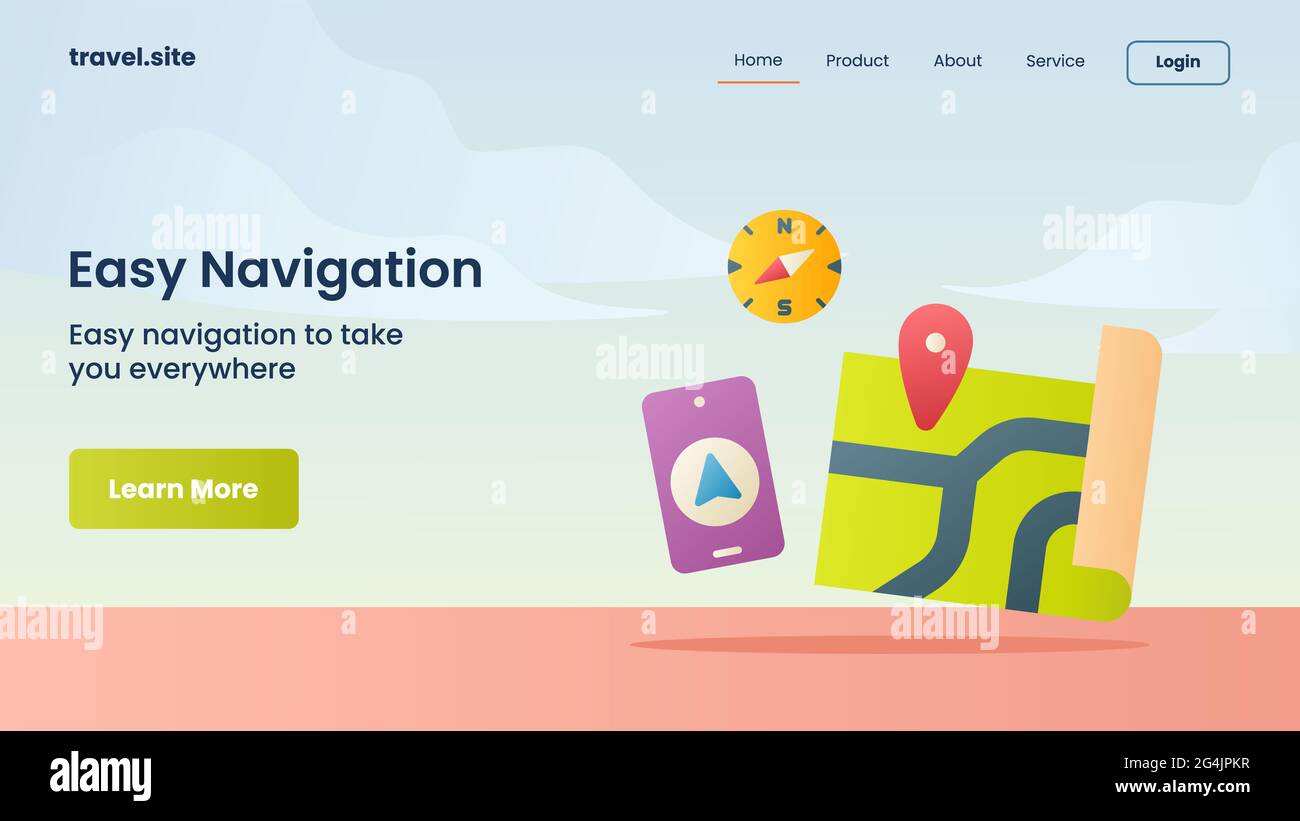 easy navigation campaign for web website home homepage landing page ...