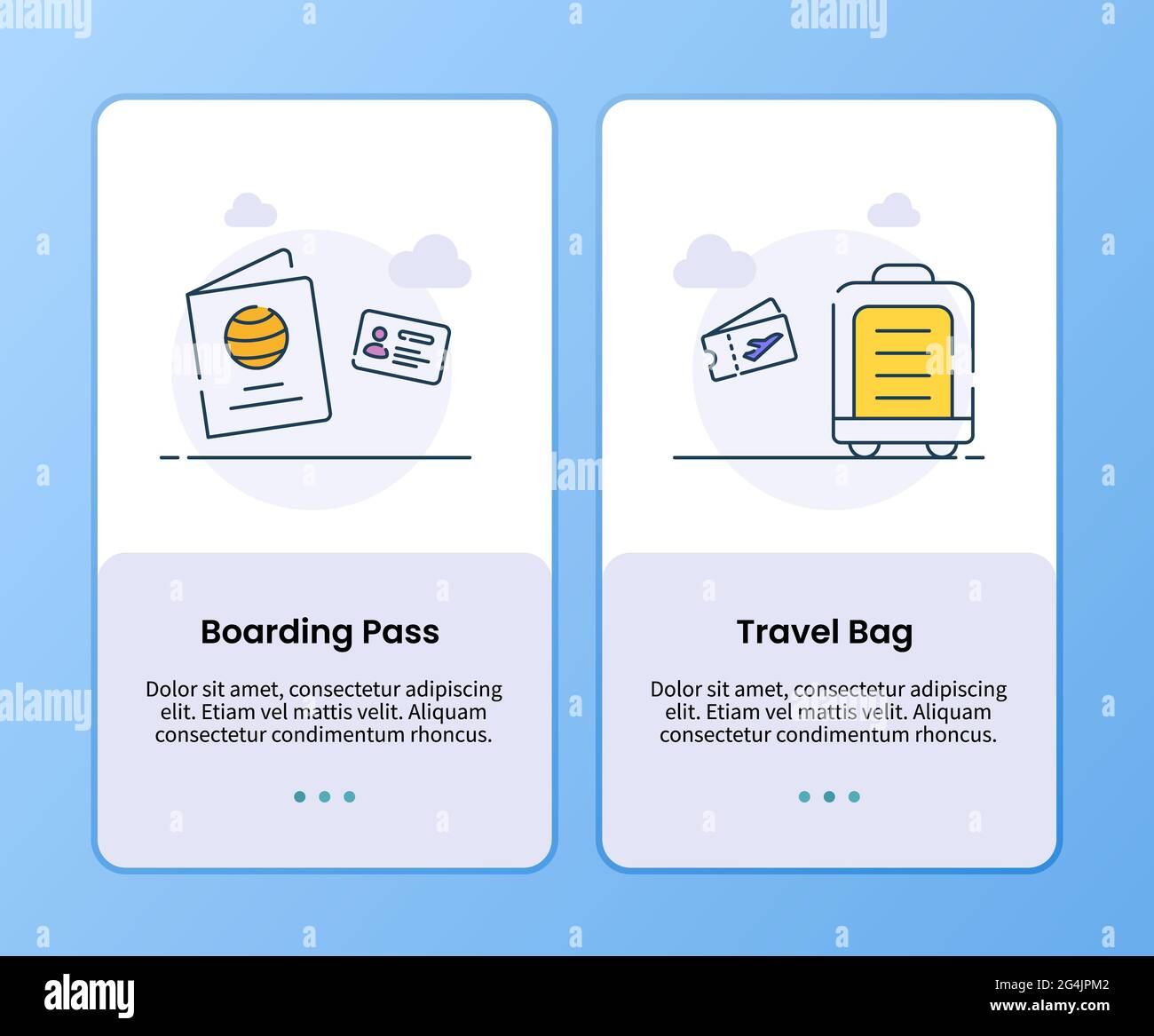 boarding pass travel bag campaign for onboarding mobile apps ...