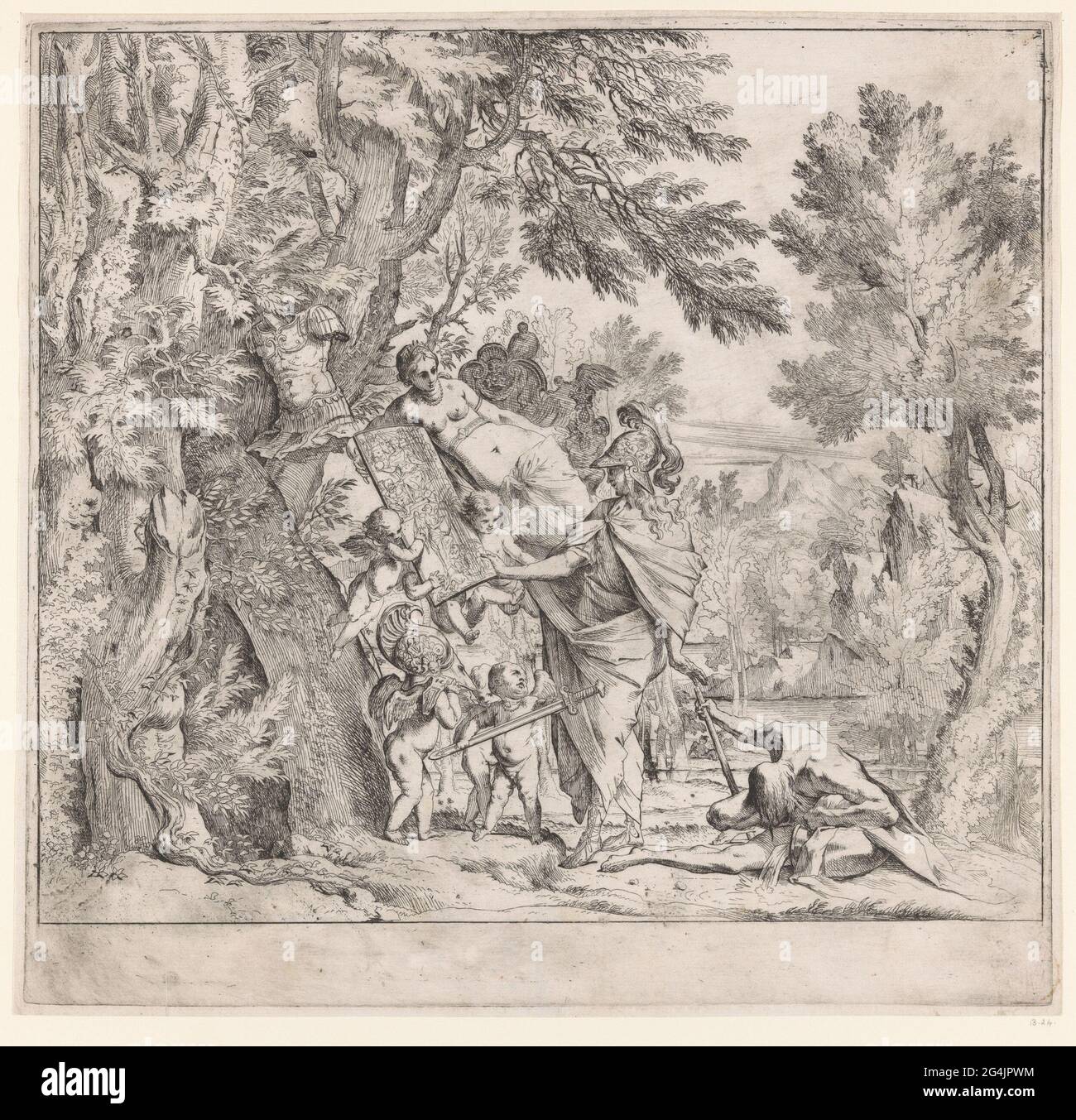 Venus donates Aeneas his armor. Venus donates Aeneas the armor that ...