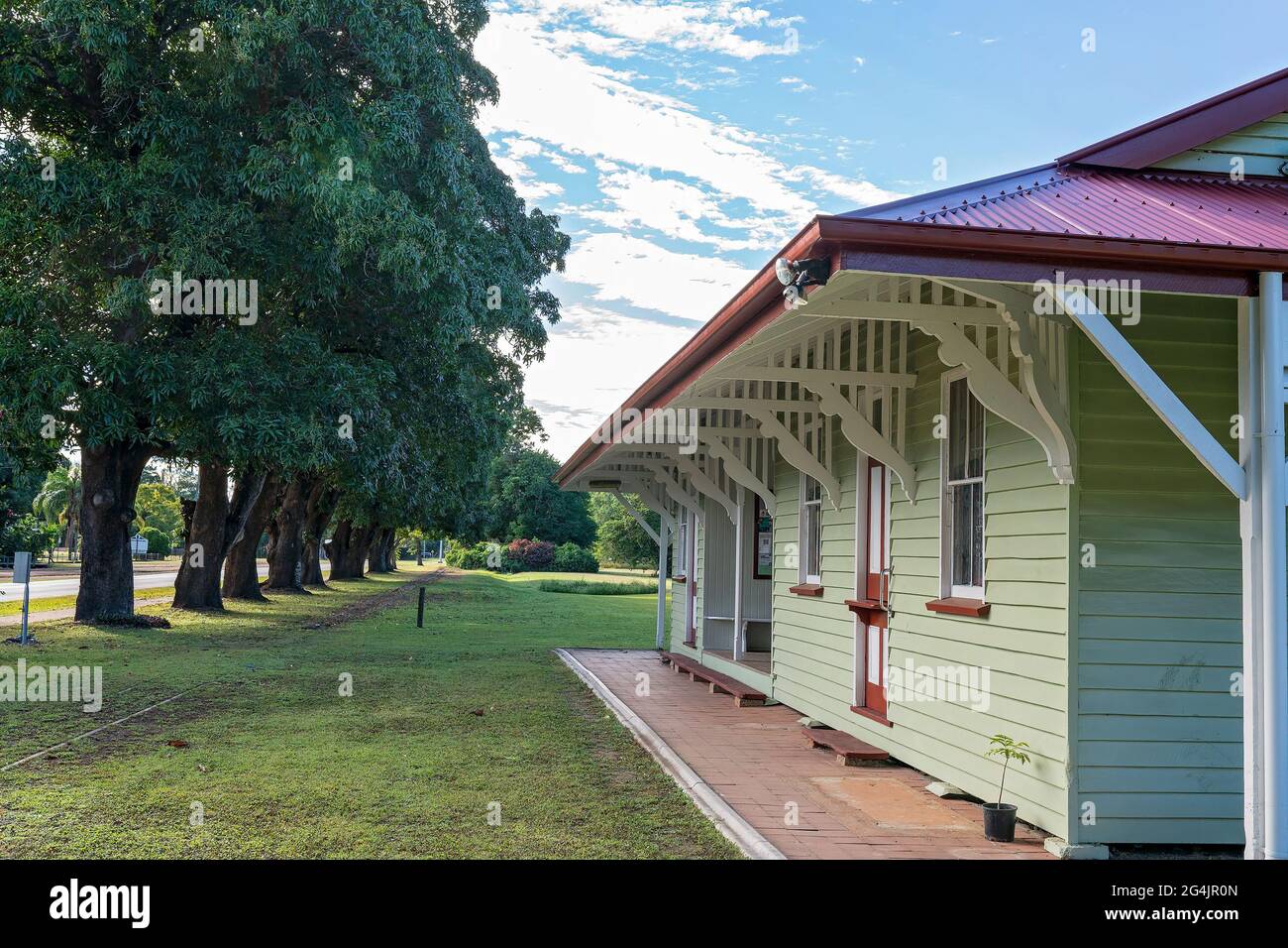 An old out of use timber railway train station turned into a cottage ...