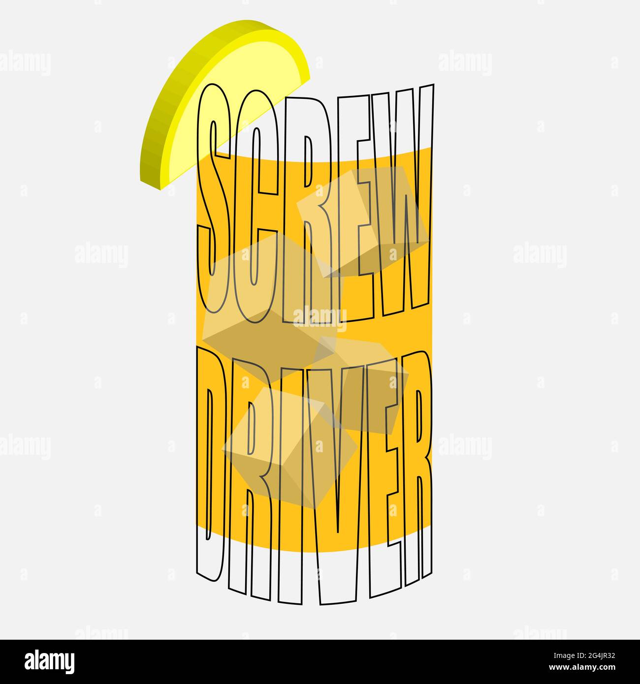 minimalistic lettering logo cocktail screwdriver on light background 3 ...