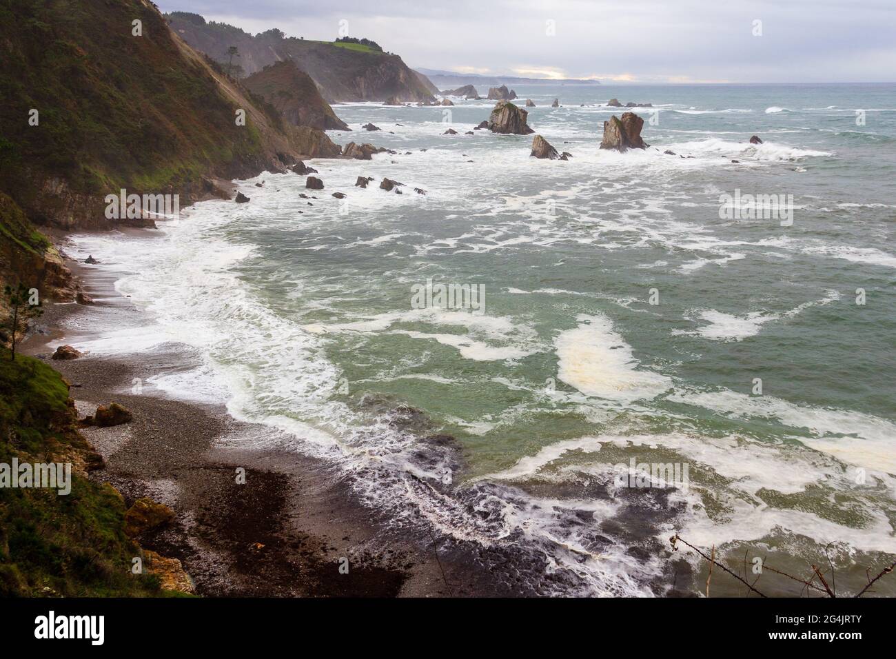 Aerial view cliffy coast hi-res stock photography and images - Alamy