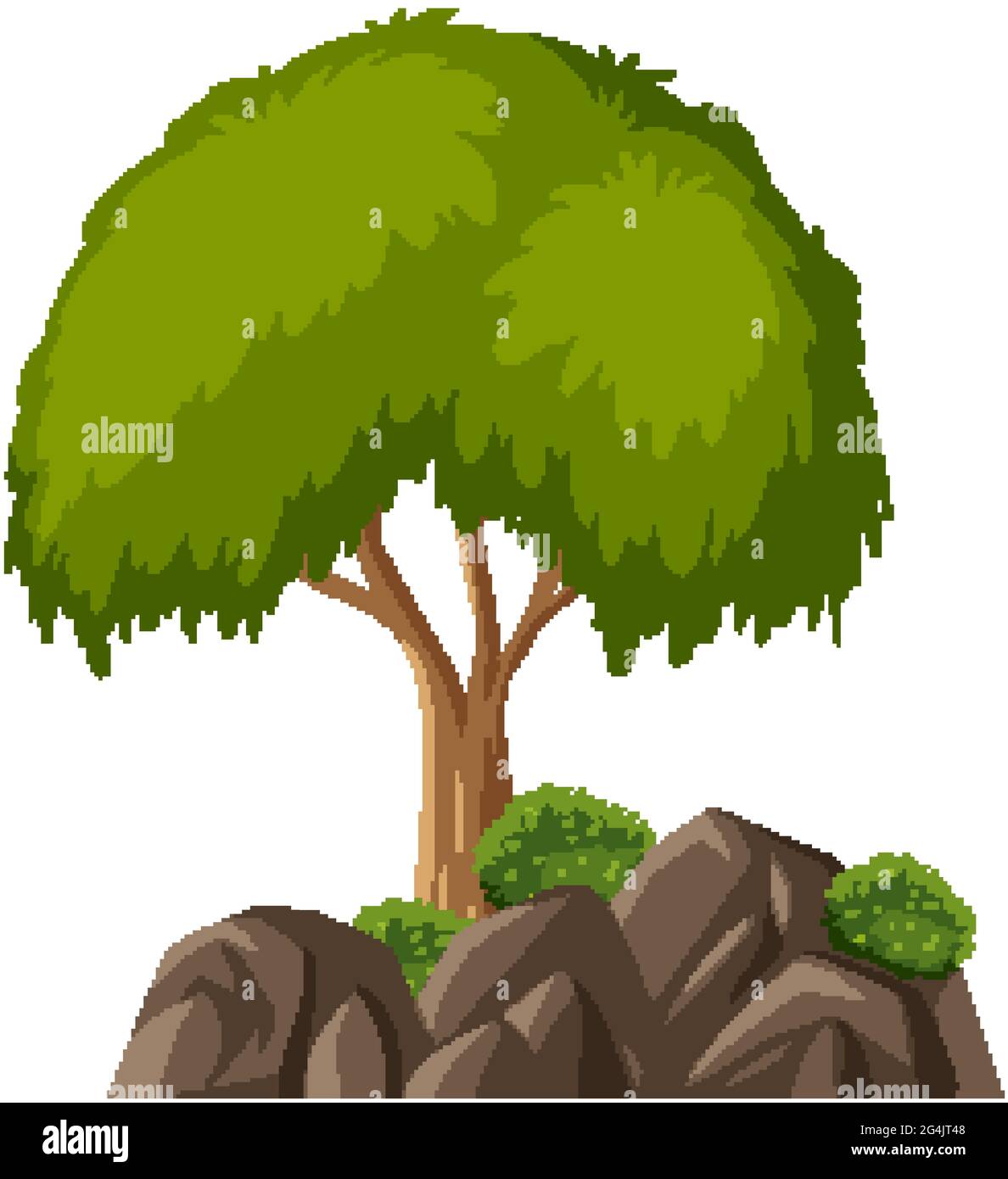Isolated tree on white background illustration Stock Vector Image & Art ...