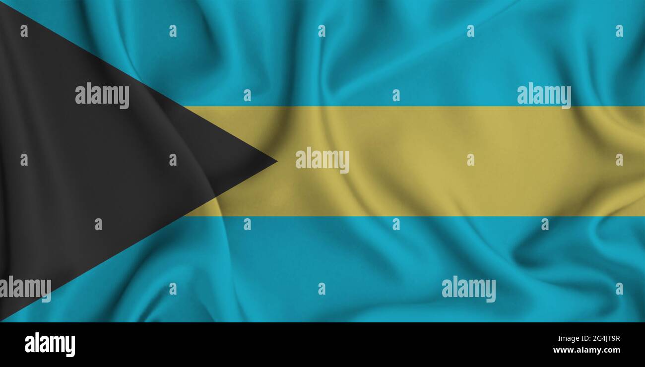 Illustration of waving Bahamas flag - great for background Stock Photo ...