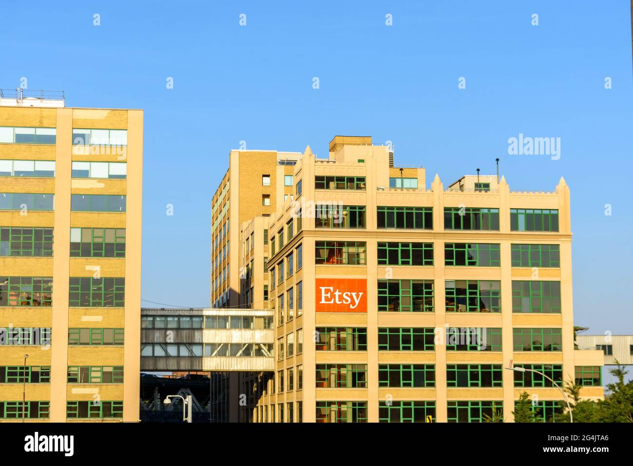 Etsy headquarters building facade. Etsy is an American e-commerce ...