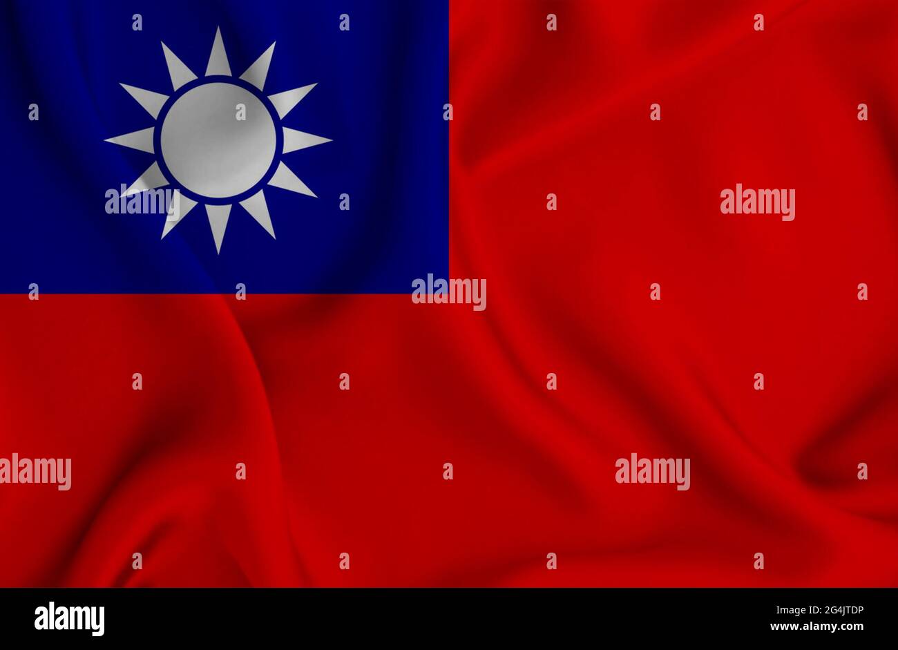Illustration of waving Republic of China flag - great for background ...