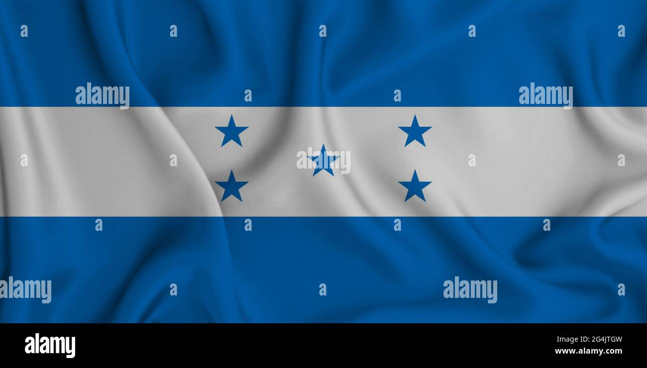 Illustration of waving Honduras flag - great for background Stock Photo ...