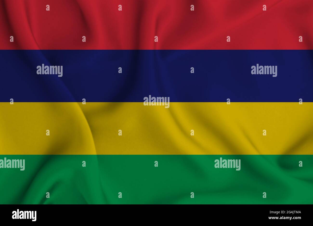 An illustration of waving Mauritius flag - great for background Stock ...