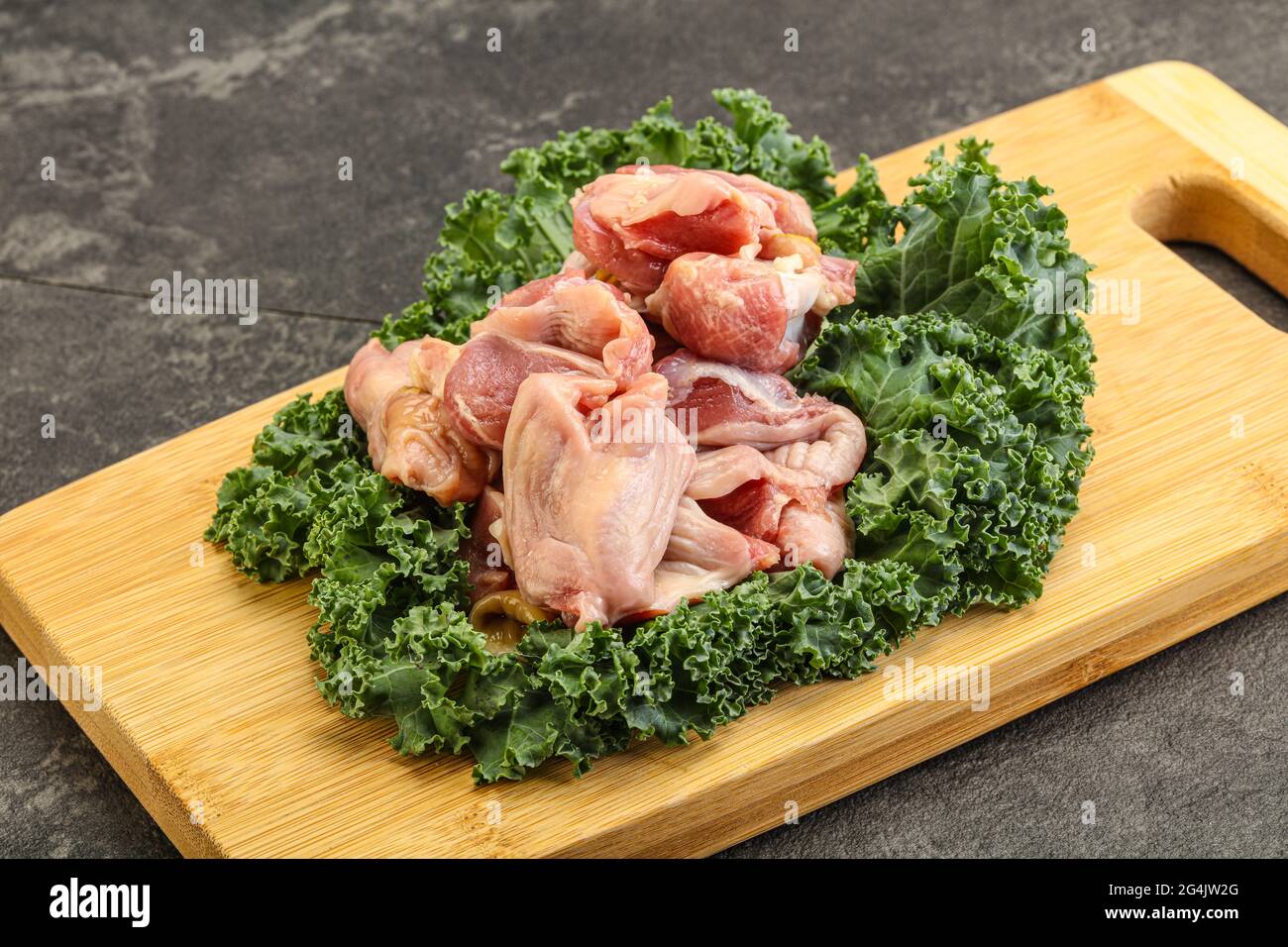 Raw tasty chicken stomach for cooking Stock Photo - Alamy