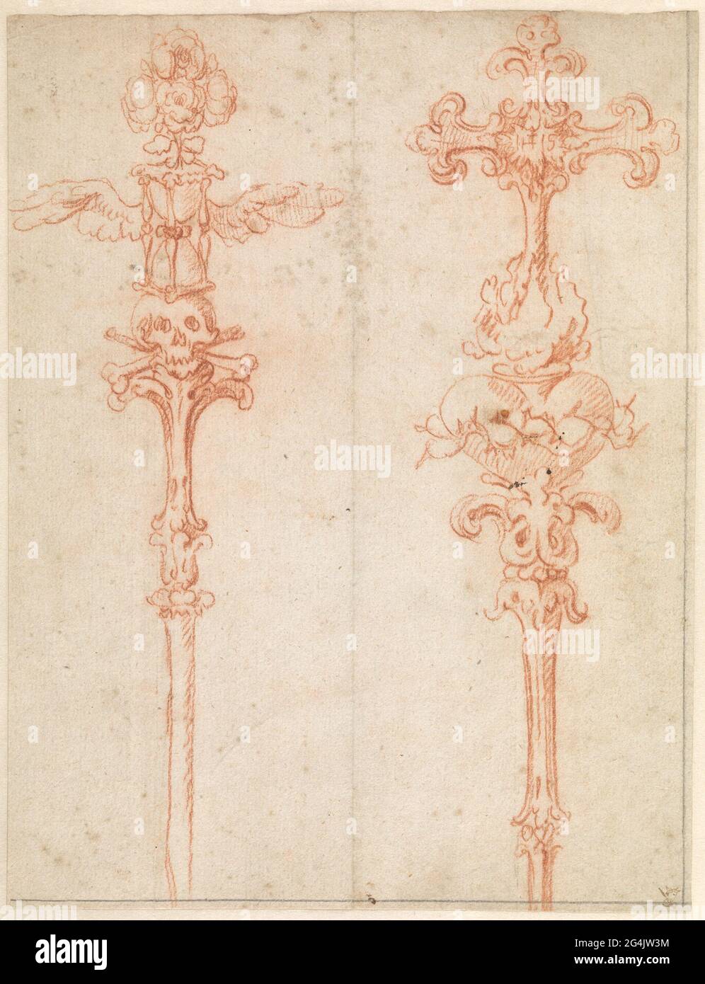 Design for two funeral crosses or bars Stock Photo - Alamy