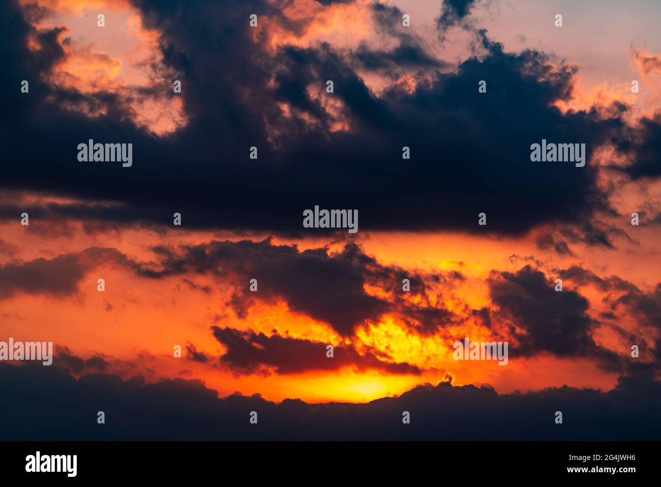 Colorful sunset sky background Stock Photo - Alamy