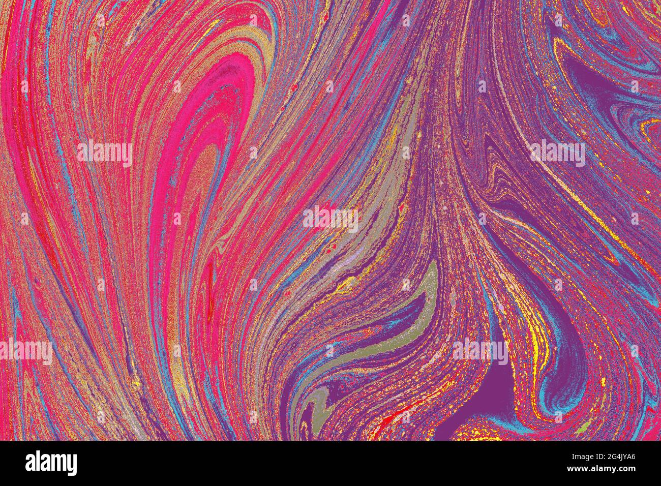 Colorful 2D illustration with distorted, wavy streaks of color ...