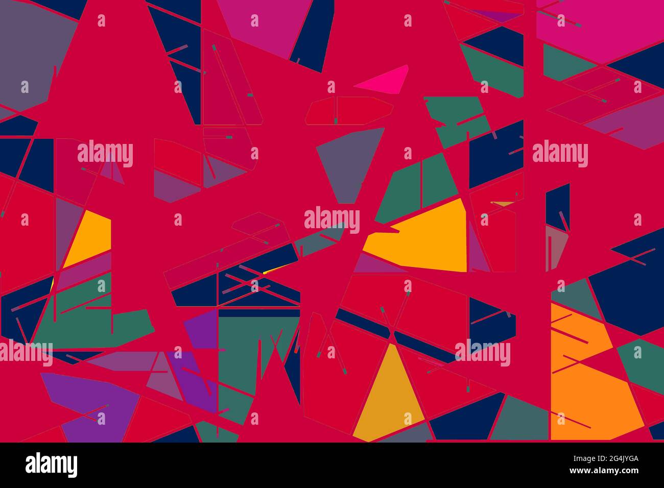 2D illustration with vibrant, abstract triangle obstacles Stock Photo ...