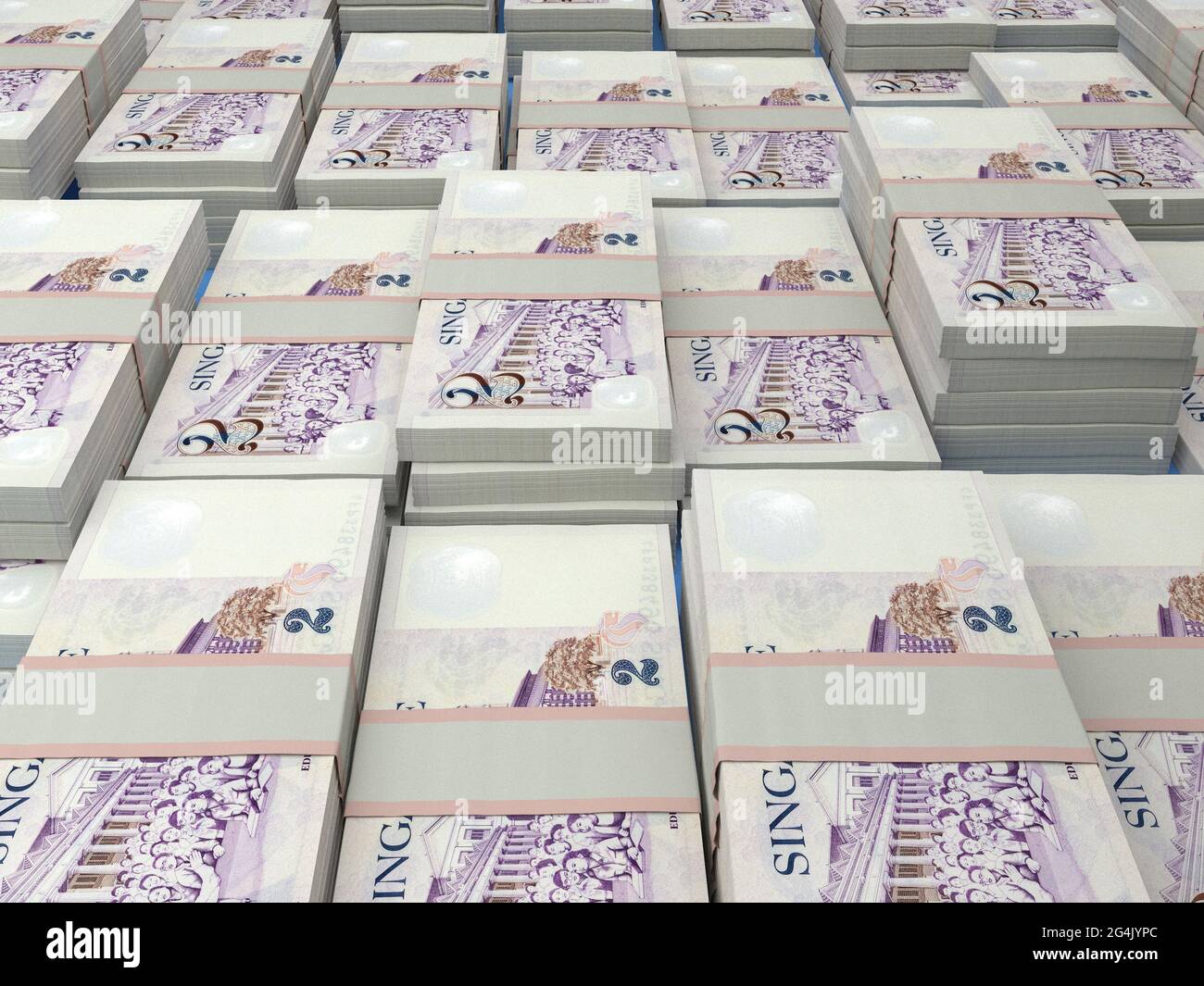 Money of Singapore. Singapore dollar bills. SGD banknotes. 2 dollars ...