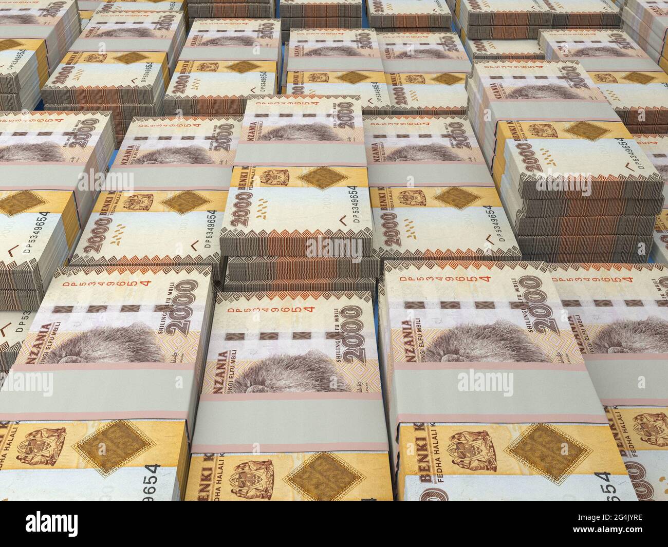 Money of Tanzania. Tanzania shilling bills. TZS banknotes. 2000 ...