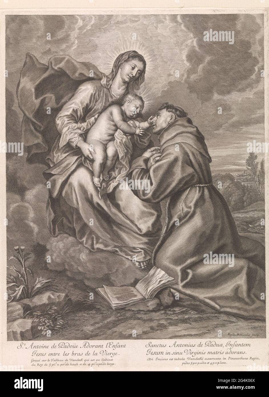 Maria with child with H. Antonius of Padua Stock Photo - Alamy