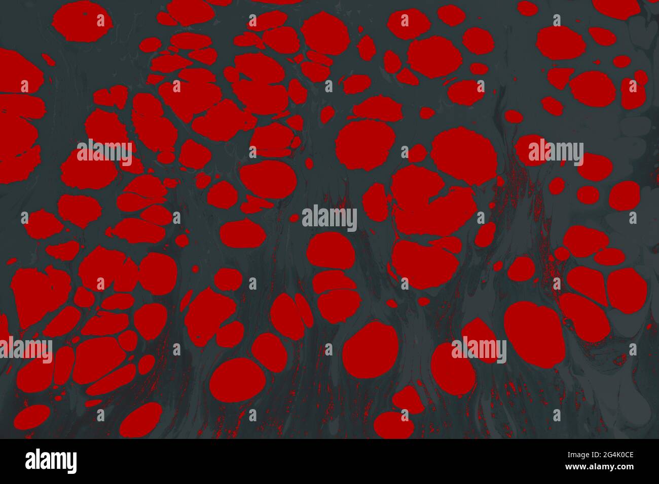 Red paint drops and stains on a grey background Stock Photo - Alamy