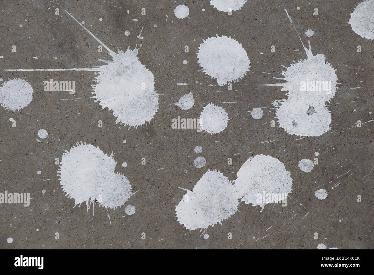 Old grey wall with white paint drops Stock Photo - Alamy