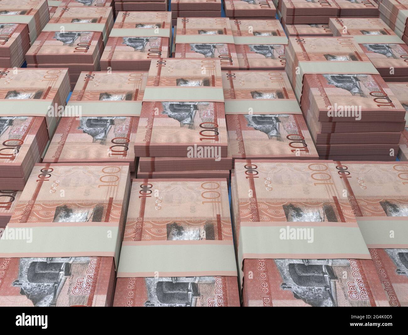 Money of Dominican Republic. Dominican peso bills. DOP banknotes. 100 ...