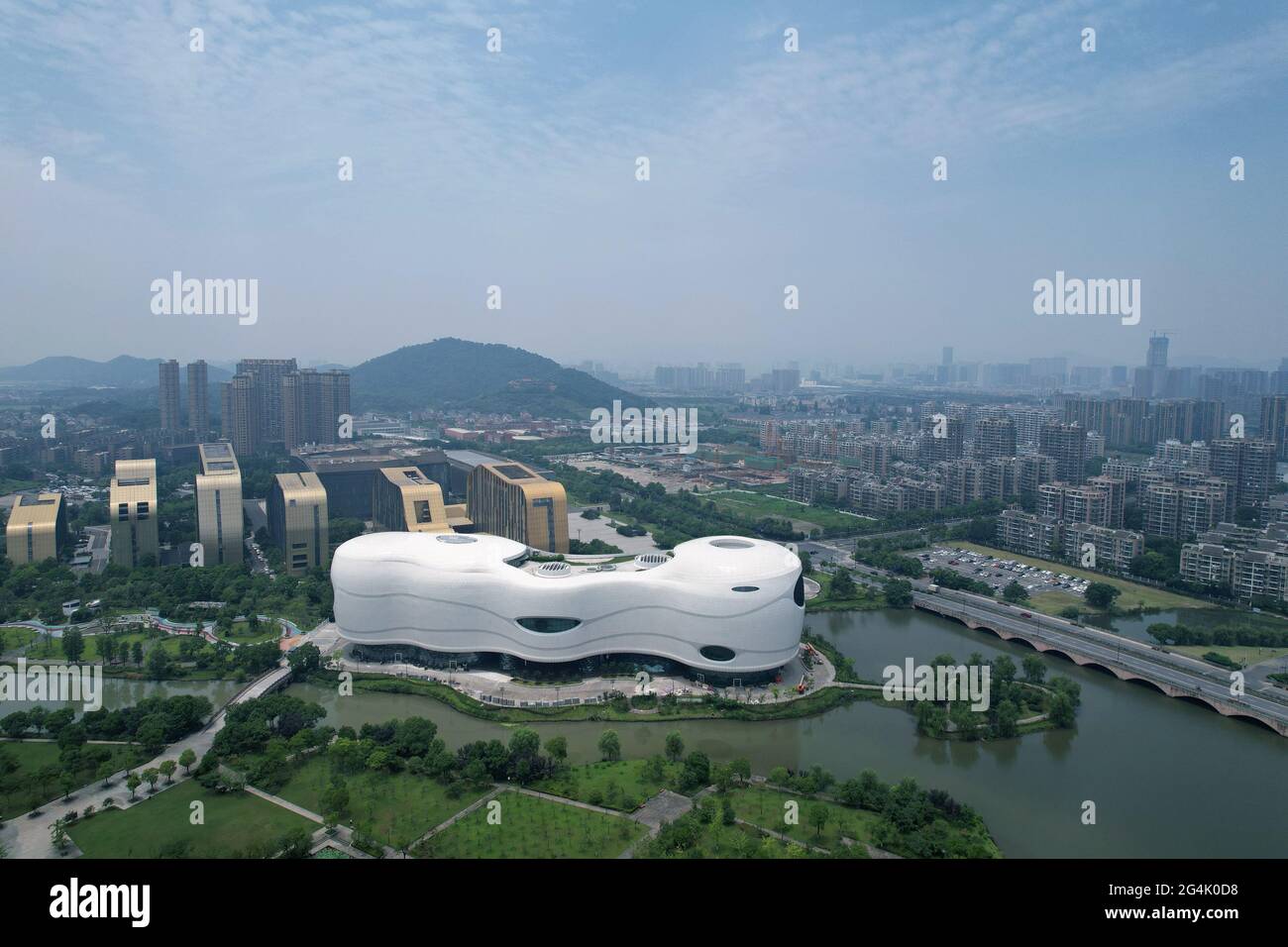 HANGZHOU, CHINA - JUNE 22, 2021 - Aerial photo shows the China ...