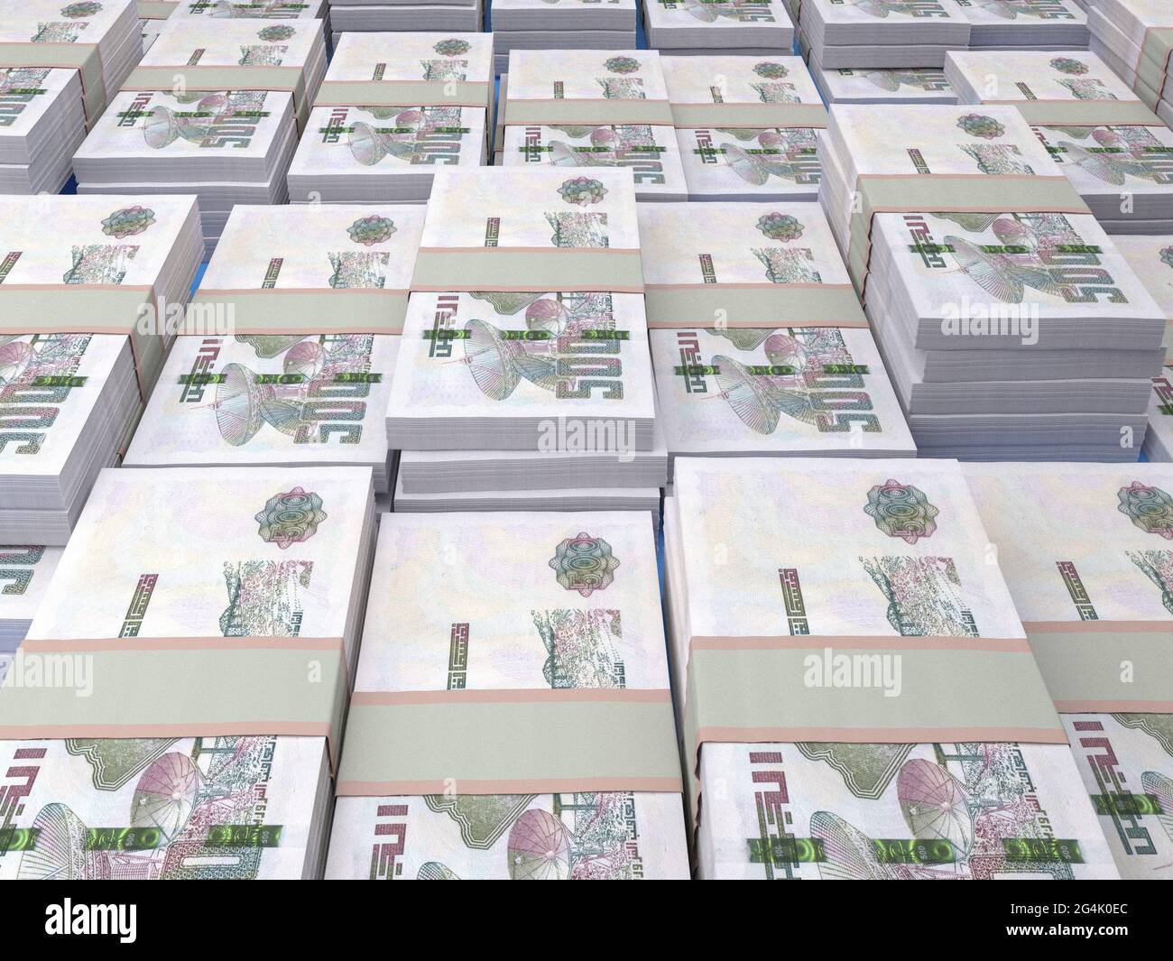 Money of Algeria. Algerian dinar bills. DZD banknotes. 500 dinars ...