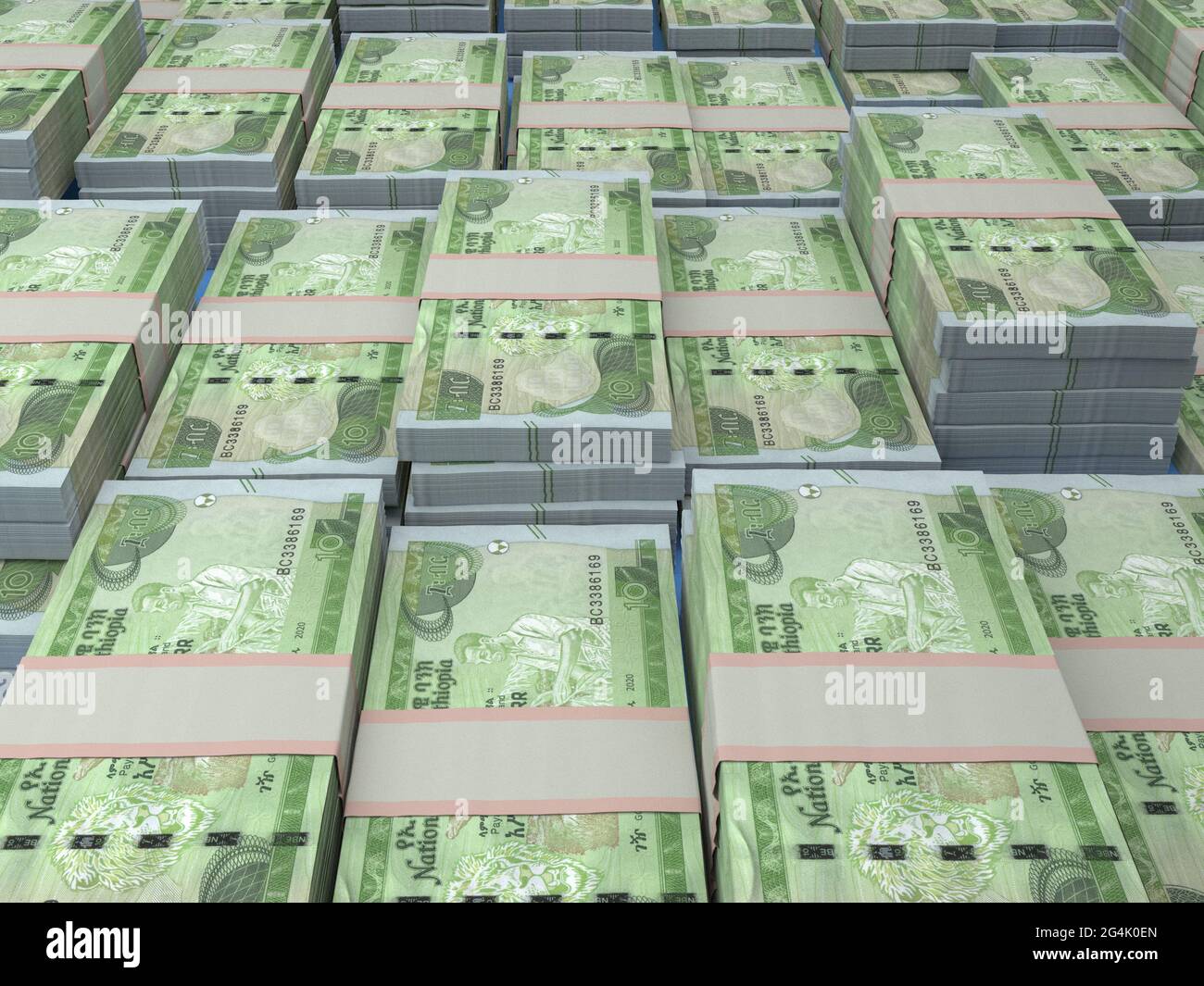 Money of Ethiopia. Ethiopian birr bills. ETB banknotes. 10 birr notes ...