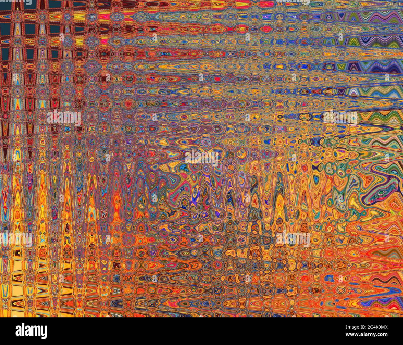 Abstract colorful, chaotic painting with crossing patterns Stock Photo ...