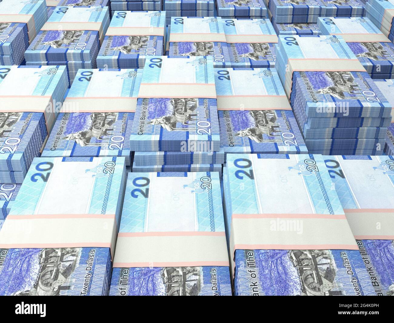 Money of Gambia. Gambian dalasi bills. GMD banknotes. 20 dalasis ...