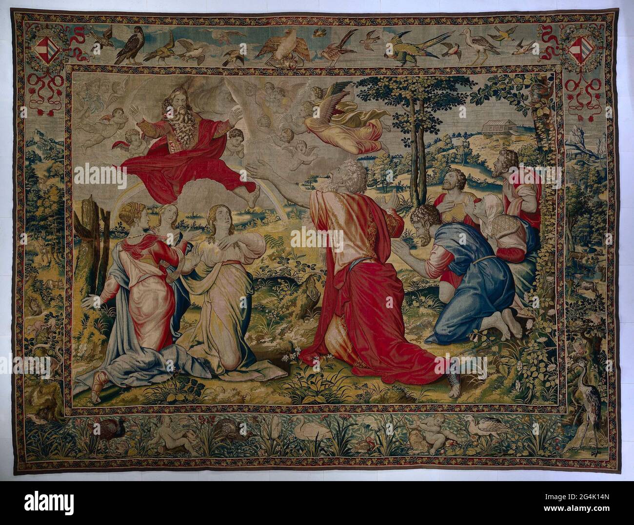 . Tapestry with the representation of the covenant of God the Father ...