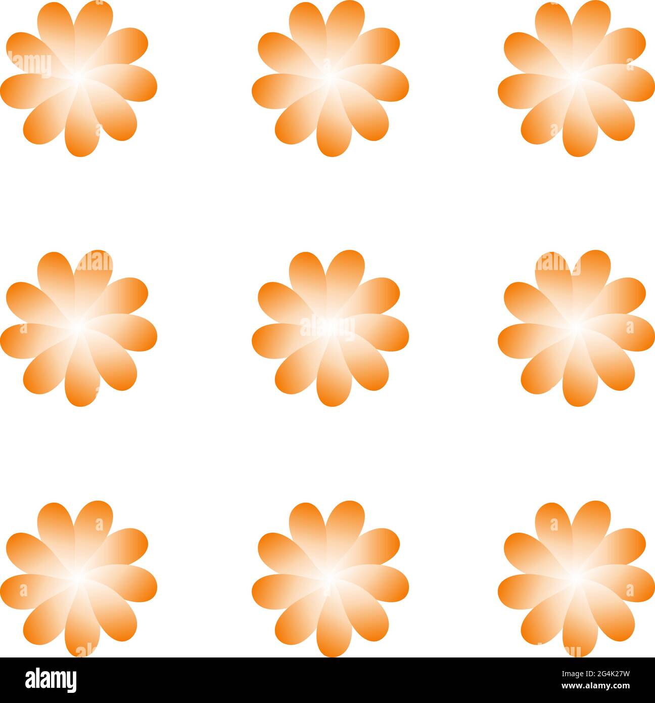 Abstract orange flowers Stock Vector Images - Alamy