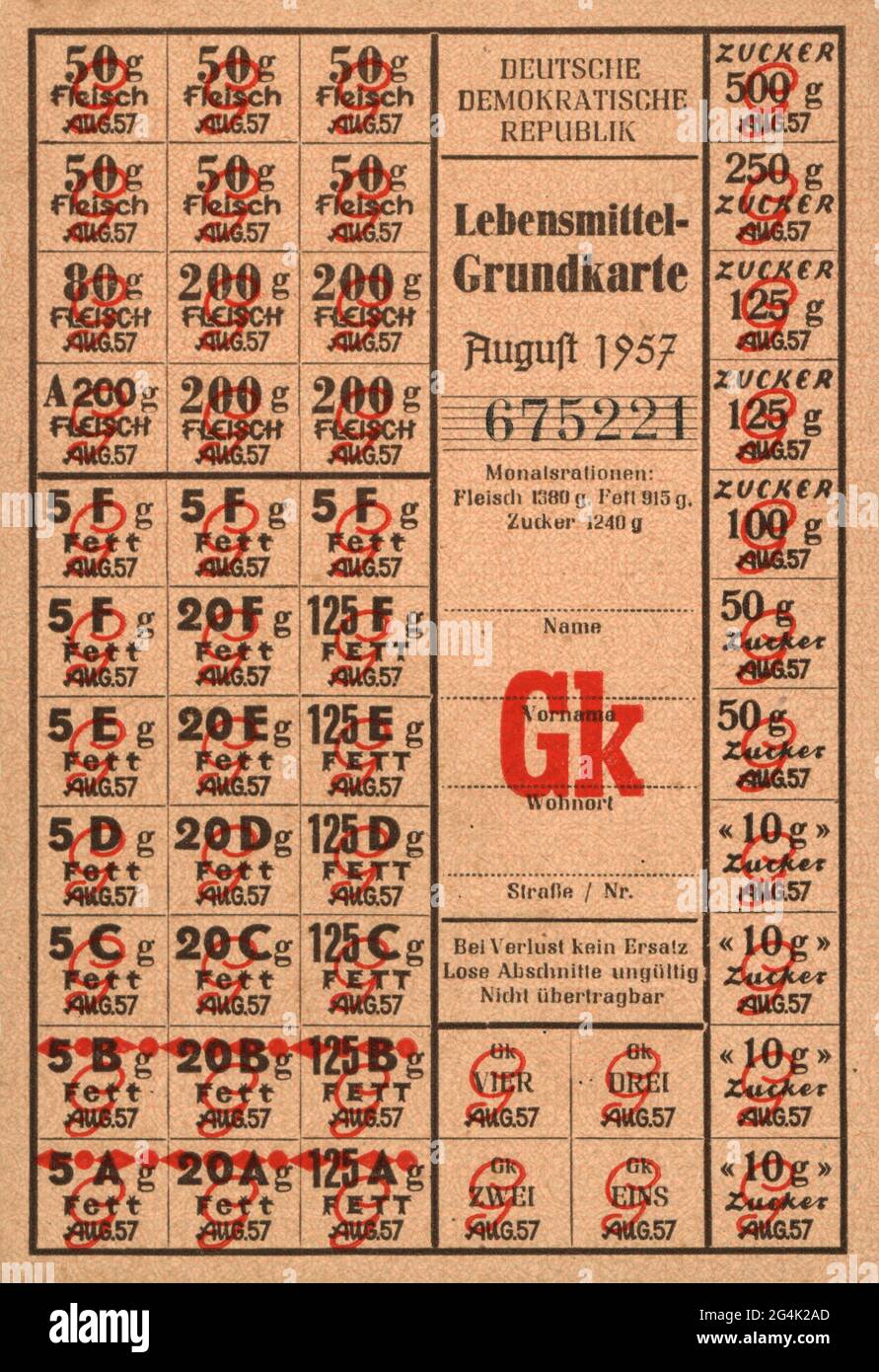 Ration card hi-res stock photography and images - Alamy