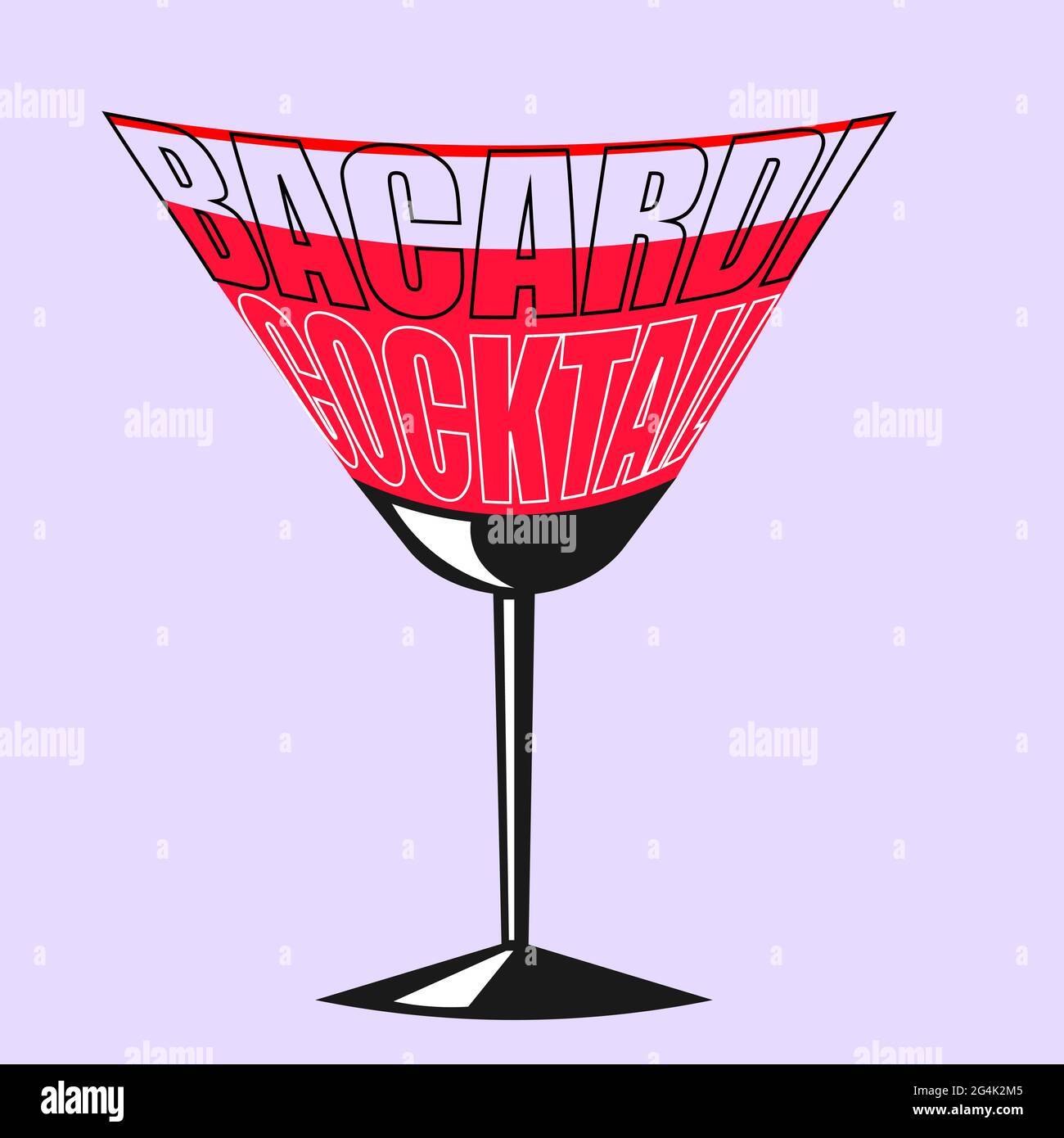 minimalistic lettering logo of bacardi cocktail on light background 4 ...