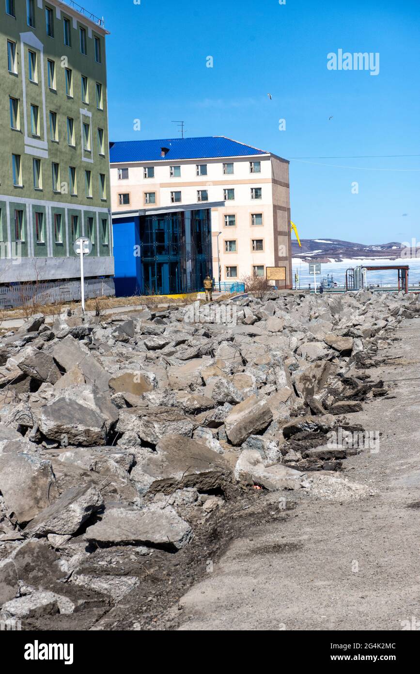 Reconstruction of the pavement in the city Stock Photo - Alamy