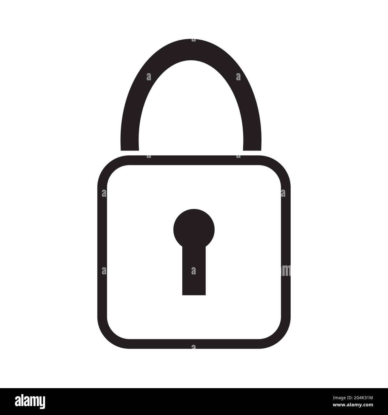 padlock icon symbol on white vector background Stock Vector Image & Art ...