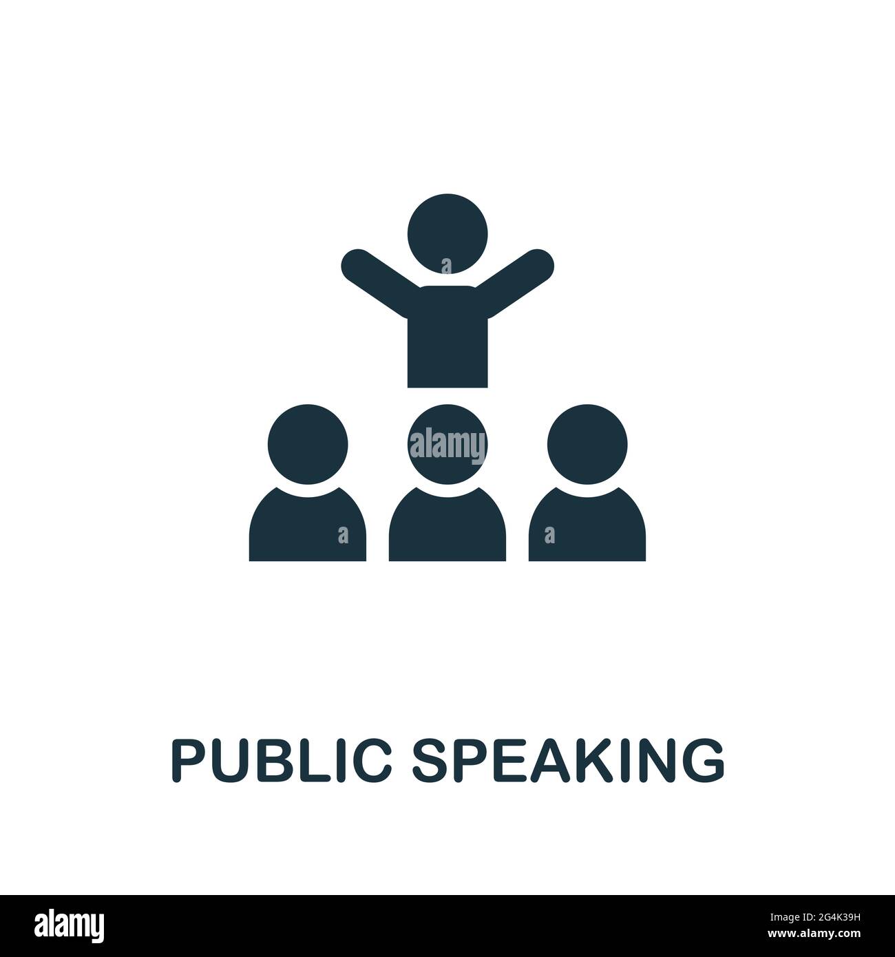 Public Speaking icon. Monochrome simple element from soft skill ... Public Speaking icon. Monochrome simple element from soft skill ...