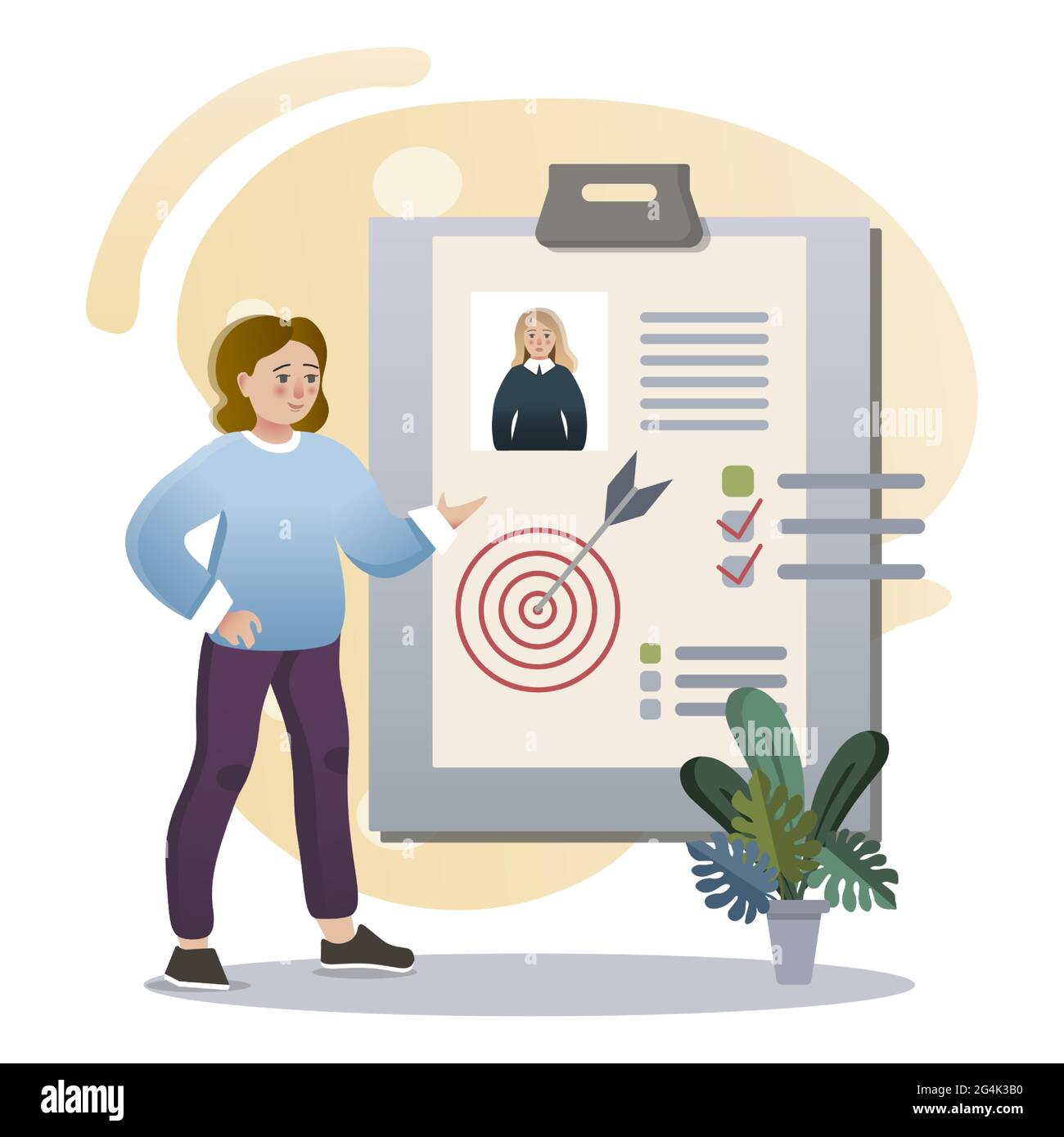 Client Brief. Isolated flat style colored illustration. Marketing ...