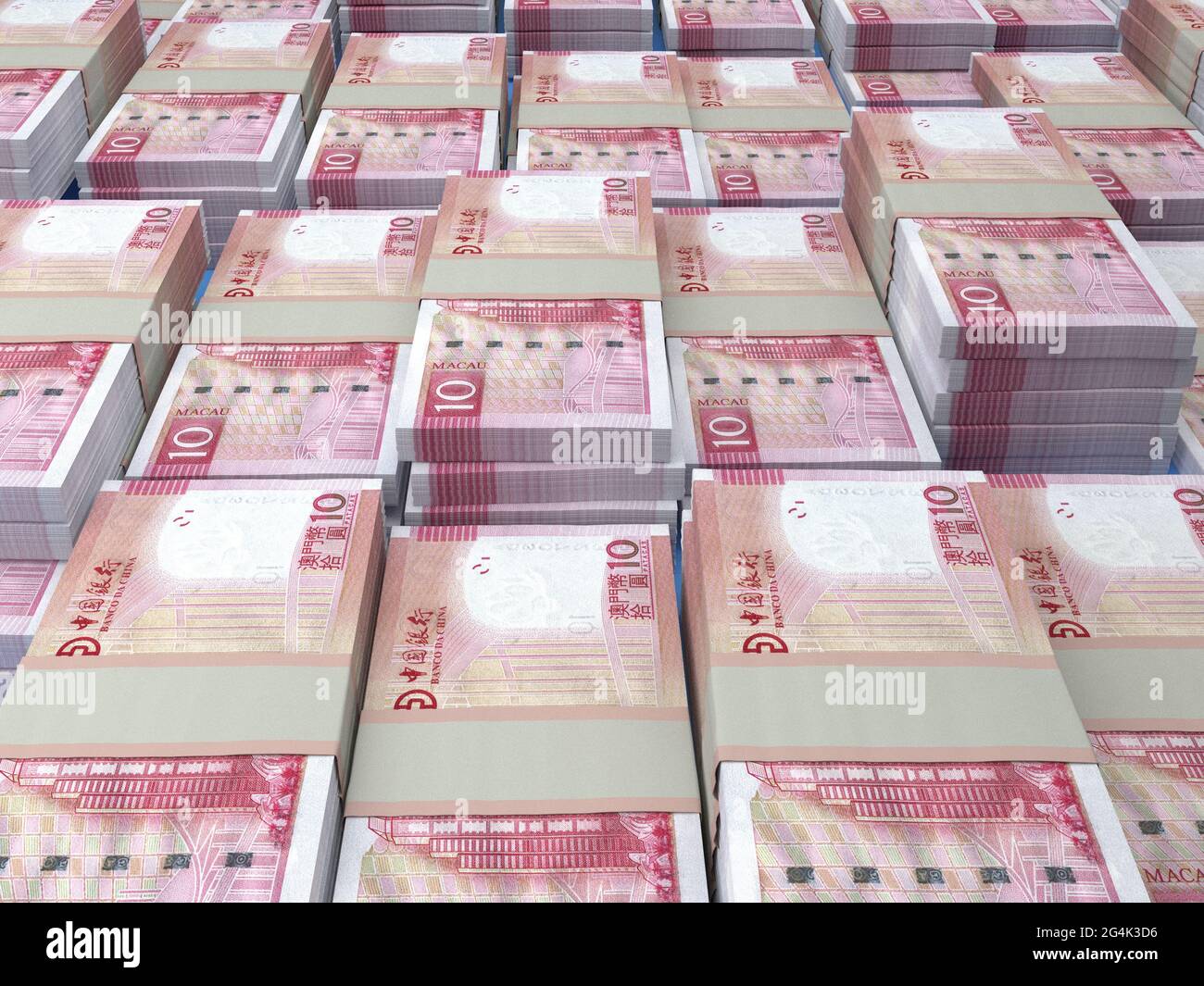 Money of Macao. Macanese pataca bills. MOP banknotes. 10 patacas ...