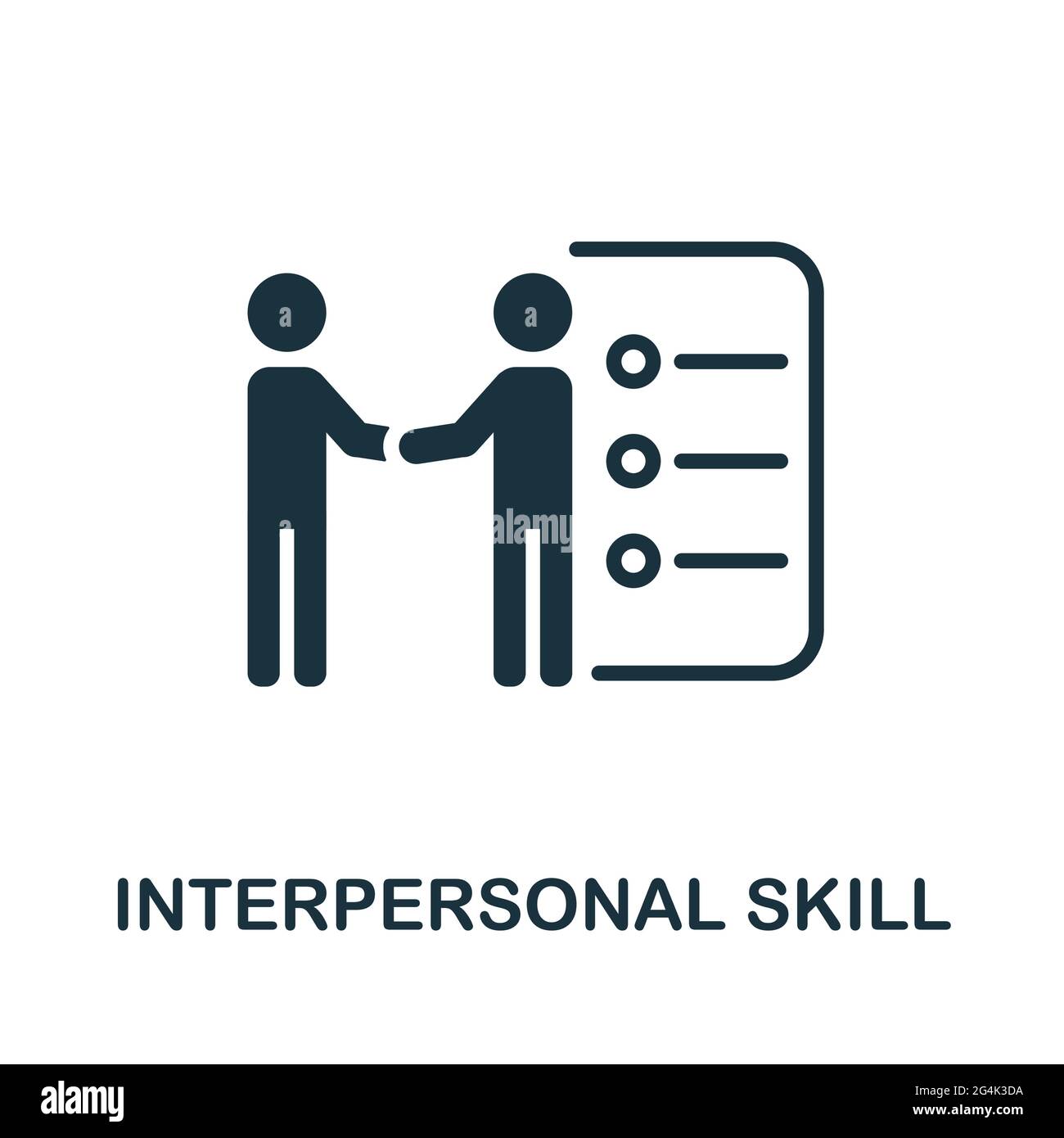 Interpersonal Skill icon. Monochrome simple element from soft skill ... Interpersonal Skill icon. Monochrome simple element from soft skill ...