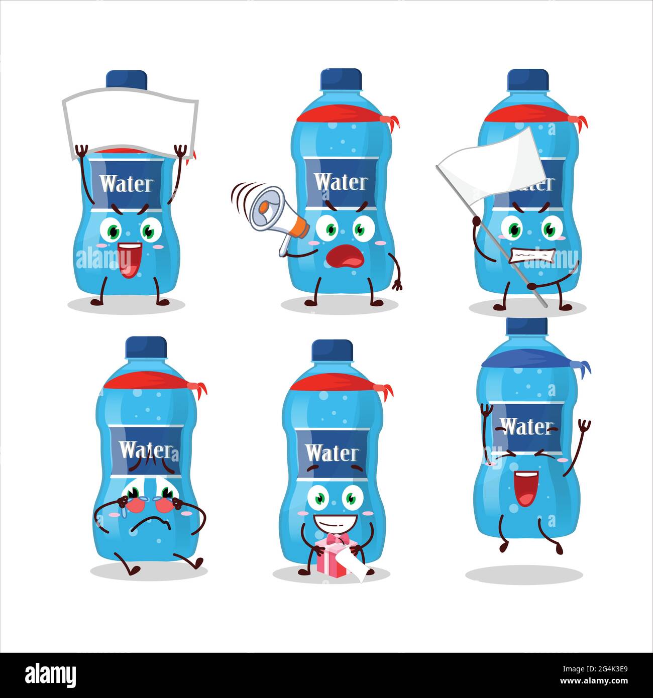 Mascot design style of water bottle character as an attractive ...