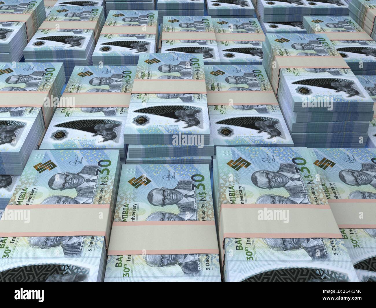 Namibian Dollar Bill Namibia Dollar Money Sheet Printing. NAD