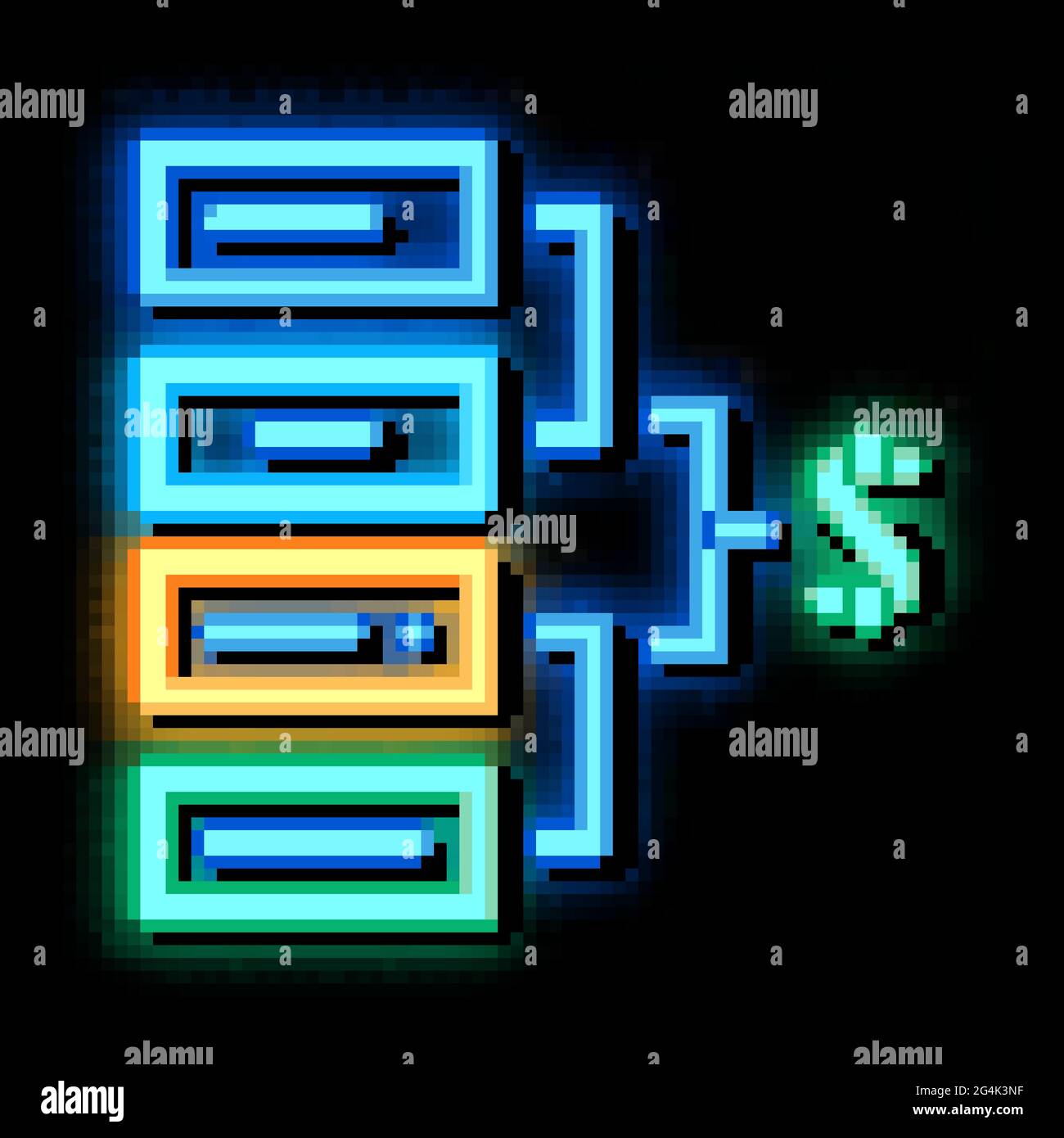 total money neon glow icon illustration Stock Vector Image & Art - Alamy