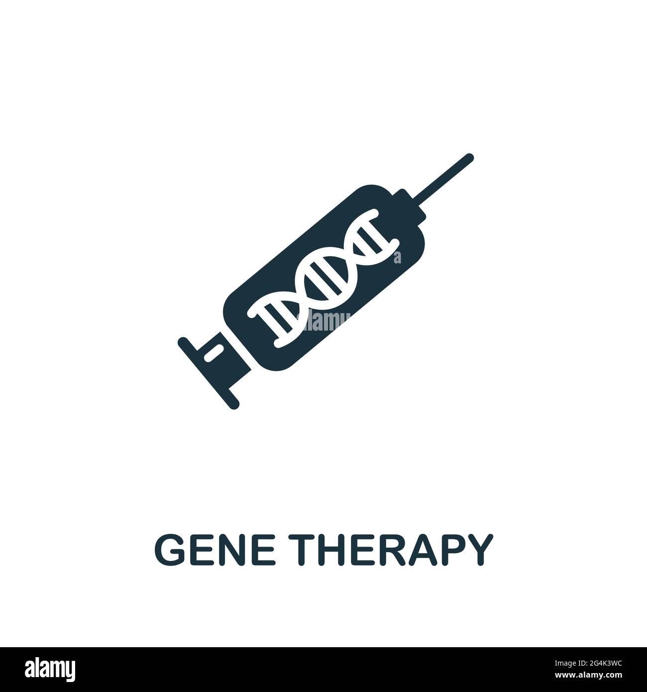 Gene Therapy icon. Monochrome simple element from therapy collection ...
