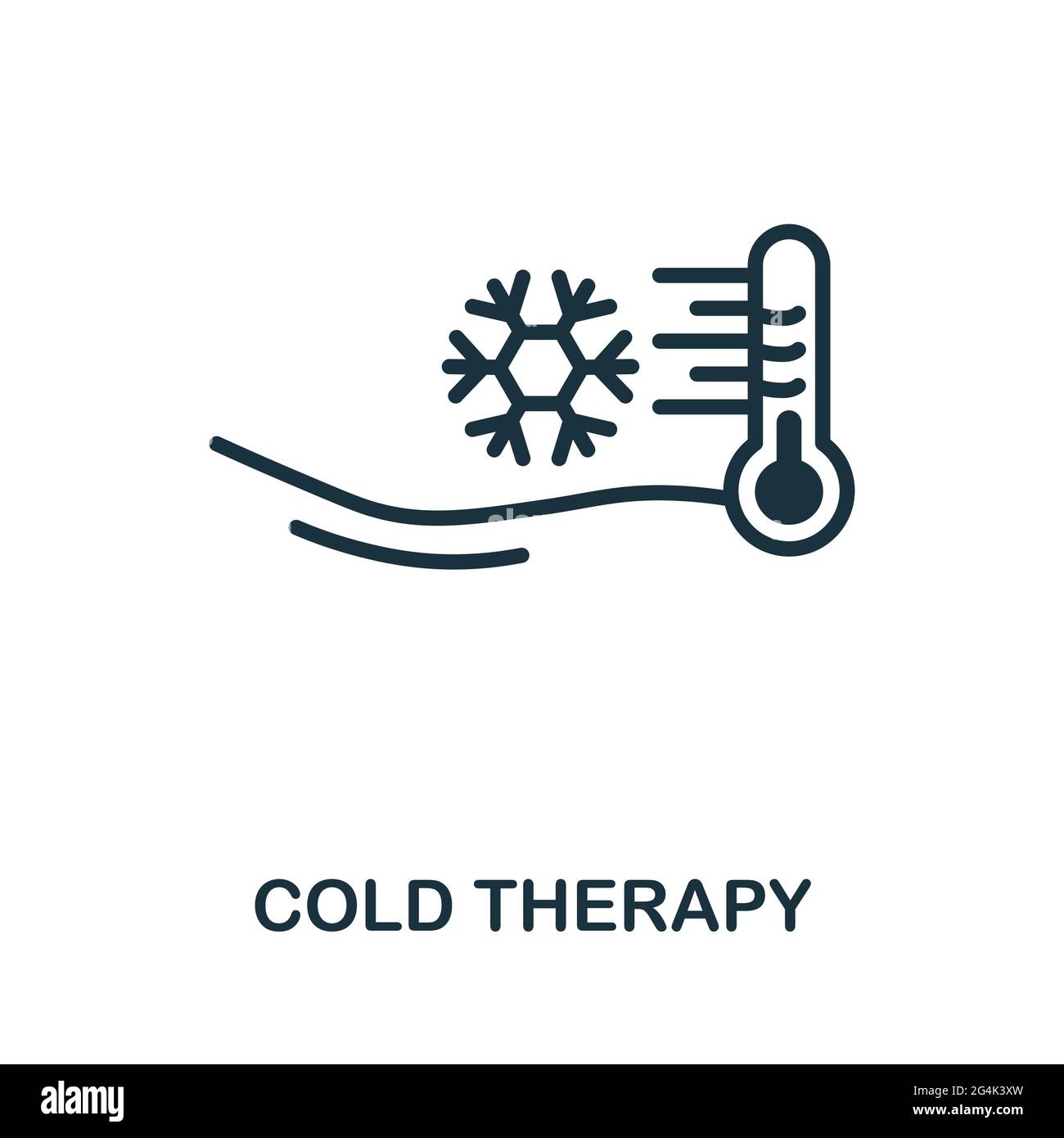 Cold Therapy icon. Monochrome simple element from therapy collection ...