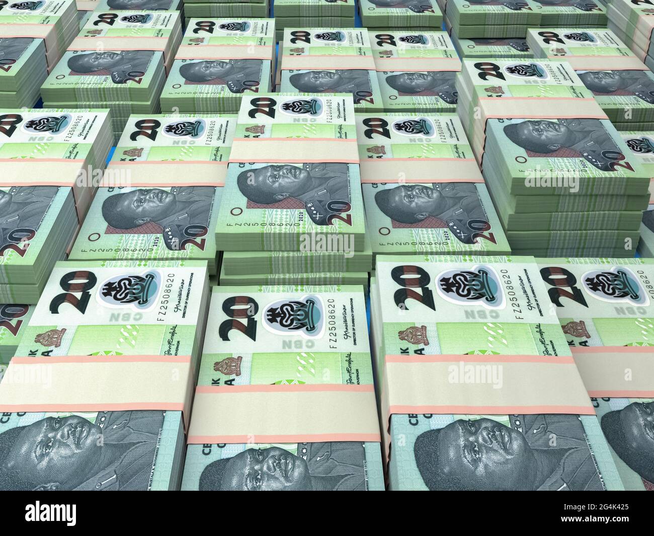 Money of Nigeria. Nigerian naira bills. NGN banknotes. 20 polymer ...