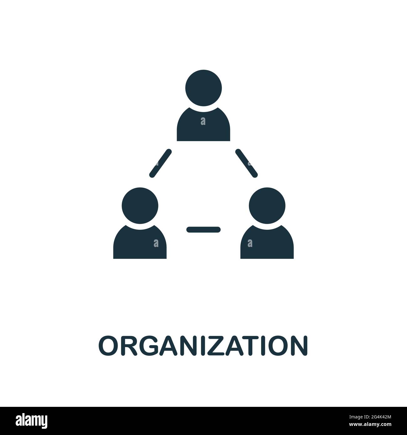 Organization icon. Monochrome simple element from soft skill collection ...