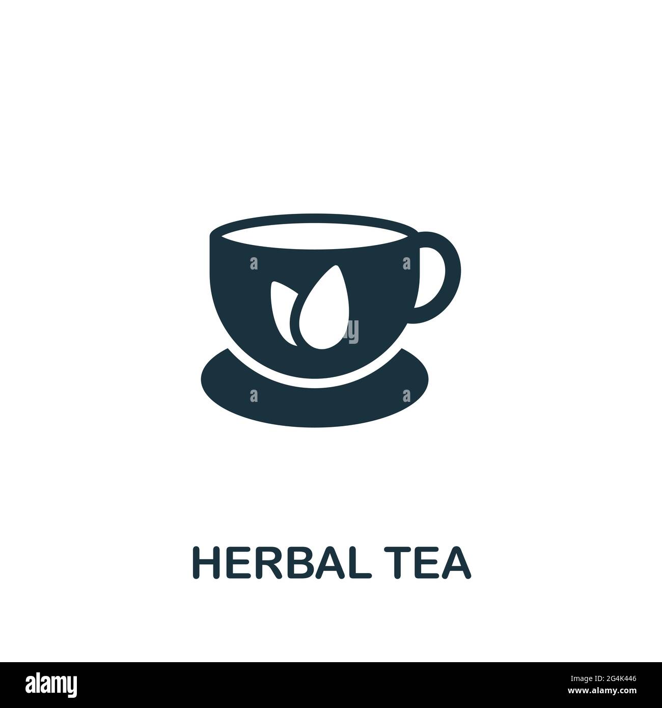 Herbal Tea icon. Monochrome simple element from therapy collection ...